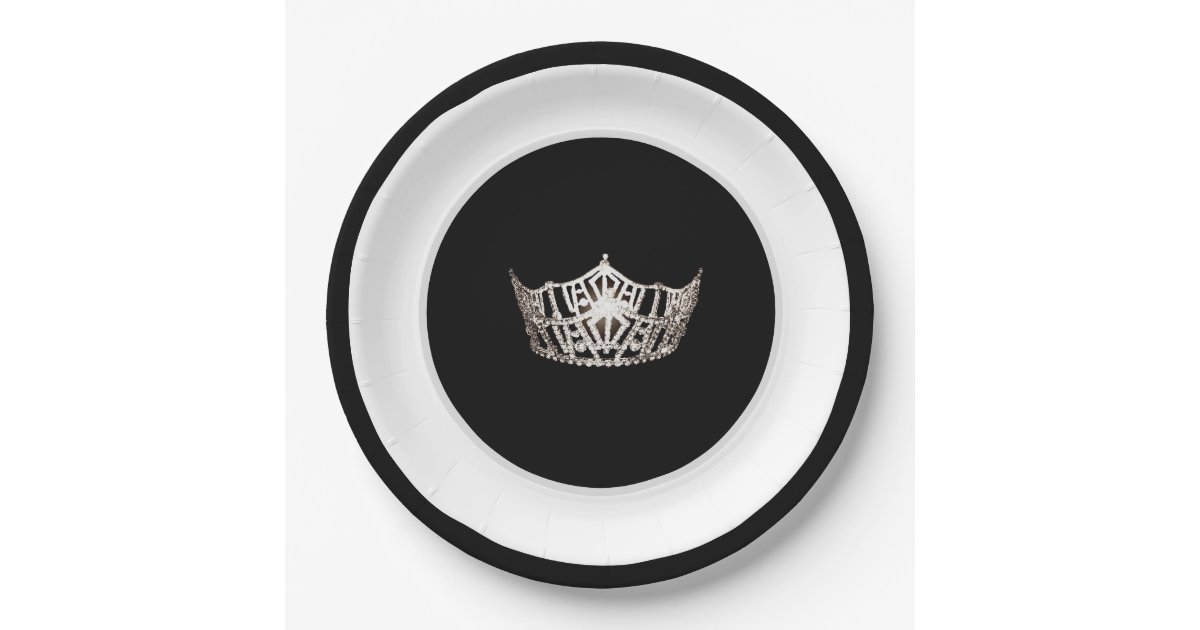 Miss America Crown Pageant Party Paper Plate | Zazzle
