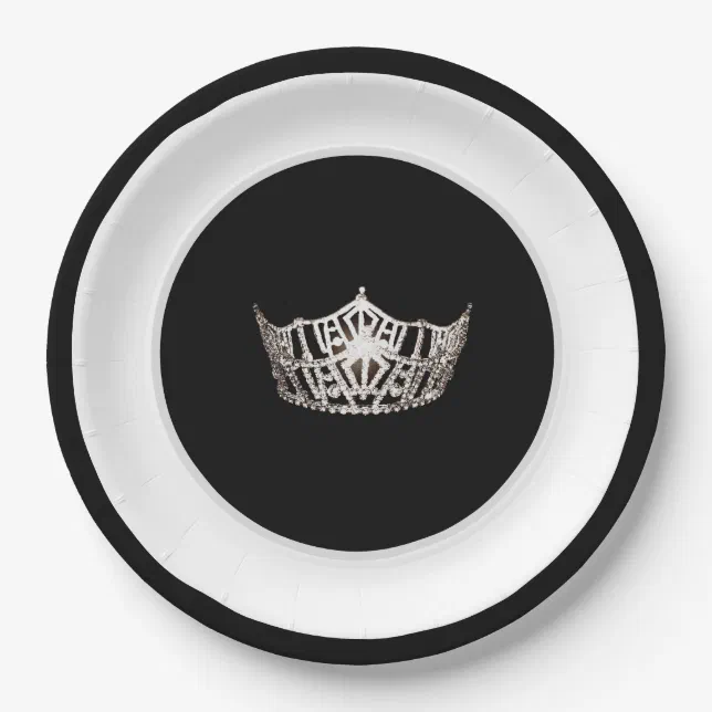 Miss America Crown Pageant Party Paper Plate | Zazzle
