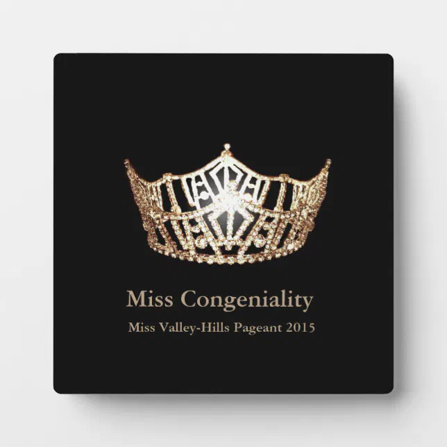 Miss America Gold Crown Awards Plaque | Zazzle