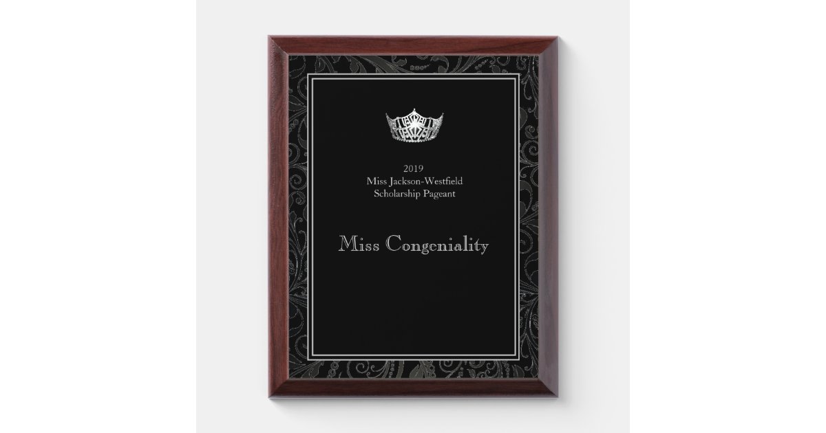Miss America Silver Crown Plaque | Zazzle