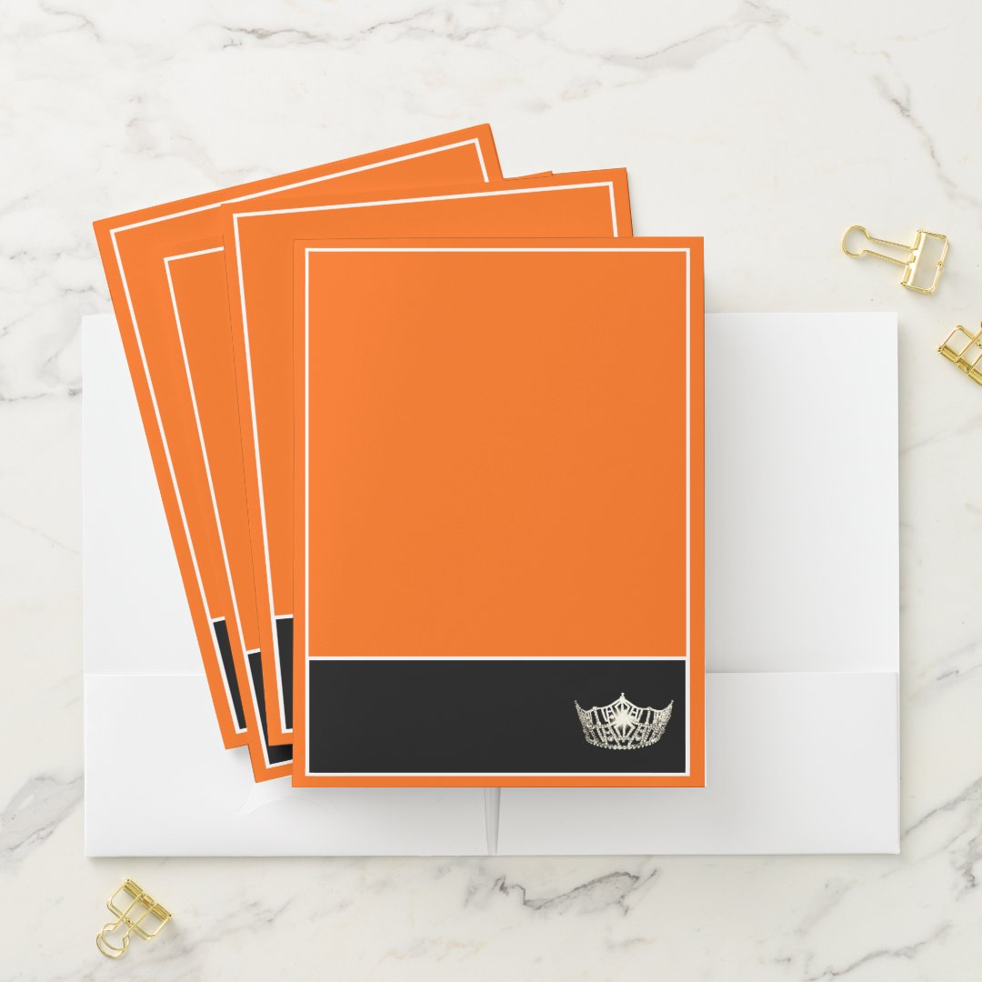 Miss America Silver Crown Pocket Folder | Zazzle