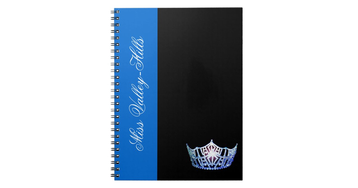 Miss America style Blue Crown Notebook | Zazzle