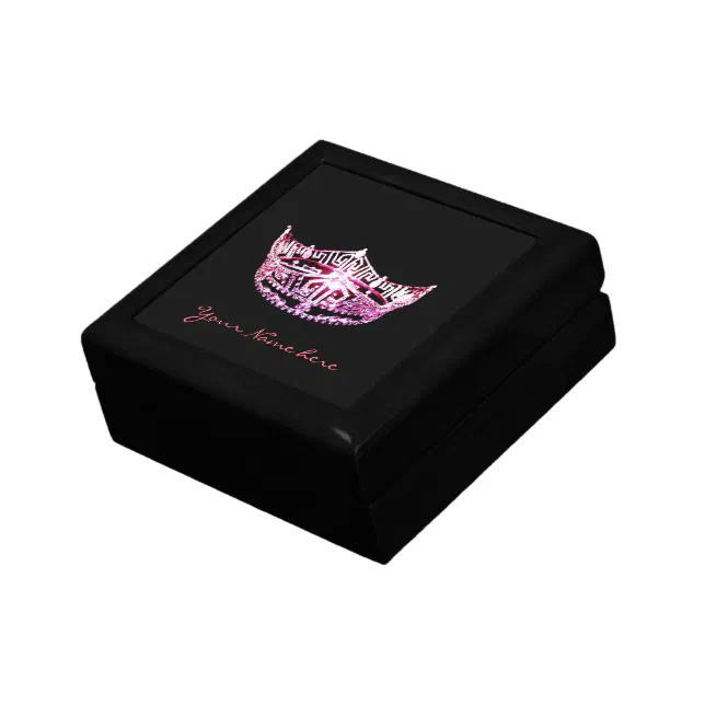 Miss America style Pink Pageant Crown Trinket Box | Zazzle