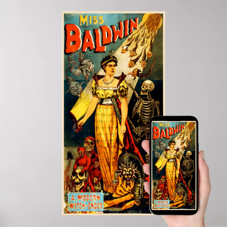 Miss Baldwin Vintage Magic Poster | Zazzle