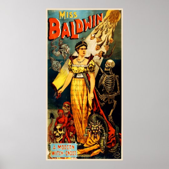 Miss Baldwin Vintage Magic Poster | Zazzle.com