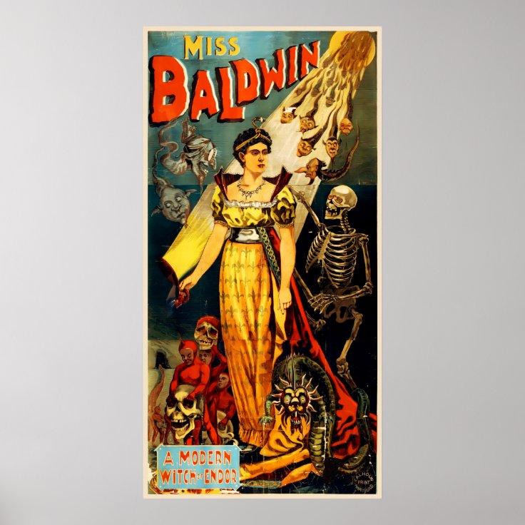 Miss Baldwin Vintage Magic Poster | Zazzle