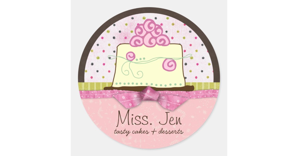 Miss. Jen Cake Large Merchandise Labels / Stickers | Zazzle