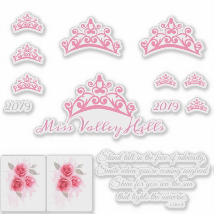 Miss Pageant USA Crown Custom Stickers | Zazzle.com