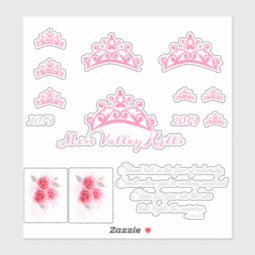 Miss Pageant USA Crown Custom Stickers | Zazzle