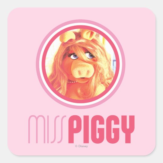 Miss Piggy Model Square Sticker | Zazzle.com
