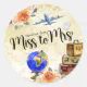 Miss to Mrs Bridal Shower Classic Round Sticker | Zazzle