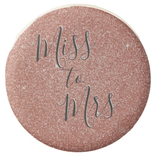 Miss to Mrs Bridal Shower Party Rose Gold Sparkle Chocolate Dipped Oreo ...
