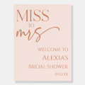 Miss To Mrs Tan Boho Bridal Shower Welcome Sign | Zazzle