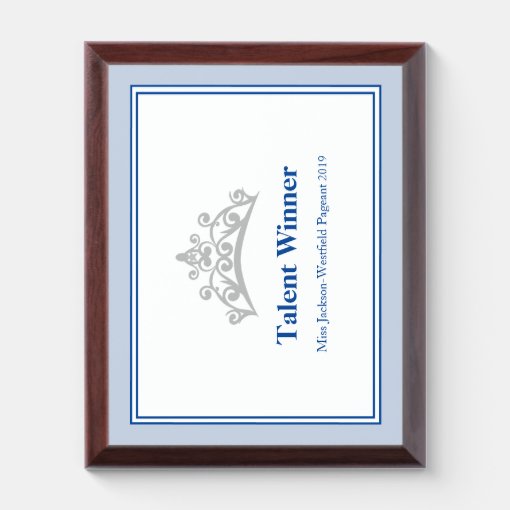 Miss USA Silver Crown Wood Pageant Awards Plaque | Zazzle