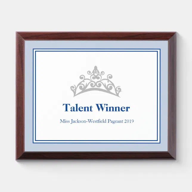 Miss USA Silver Crown Wood Pageant Awards Plaque | Zazzle