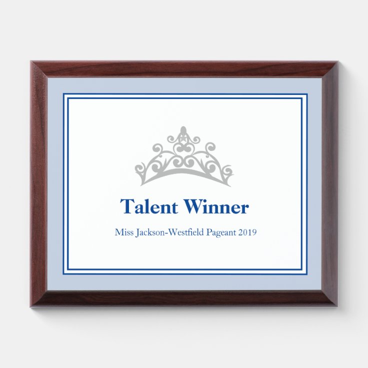 Miss USA Silver Crown Wood Pageant Awards Plaque | Zazzle
