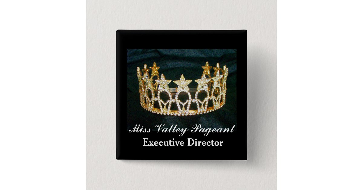 Miss USA Style Custom Pageant Buttons-Crown Button | Zazzle