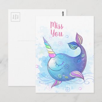 Miss You Postcard | Zazzle