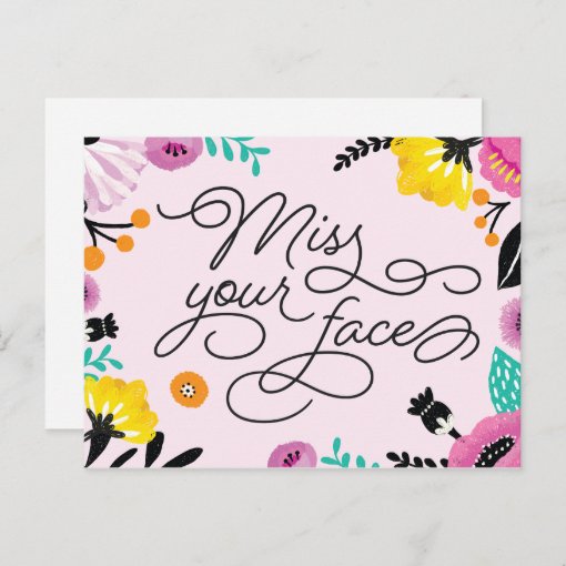 Miss Your Face Postcard | Zazzle