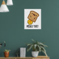 Missile Toast Funny Mistletoe Puns Poster | Zazzle