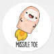 Missile Toe Funny Mistletoe Pun Classic Round Sticker | Zazzle