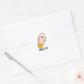 Missile Toe Funny Mistletoe Pun Classic Round Sticker | Zazzle