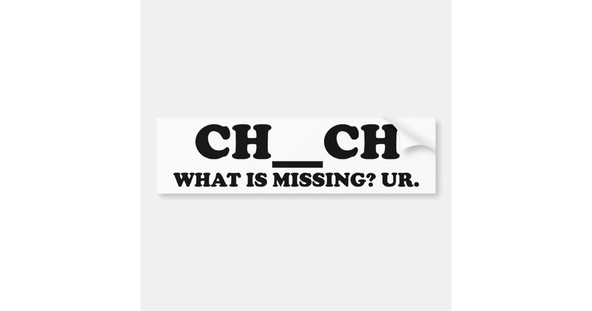 Missing In Church Bumper Sticker | Zazzle