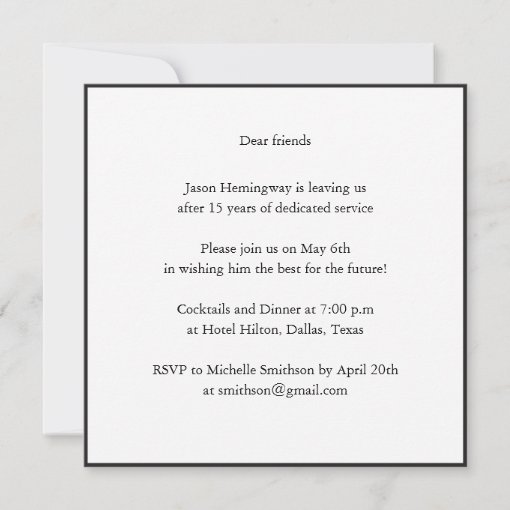 Missing Piece Farewell Party Invitations | Zazzle