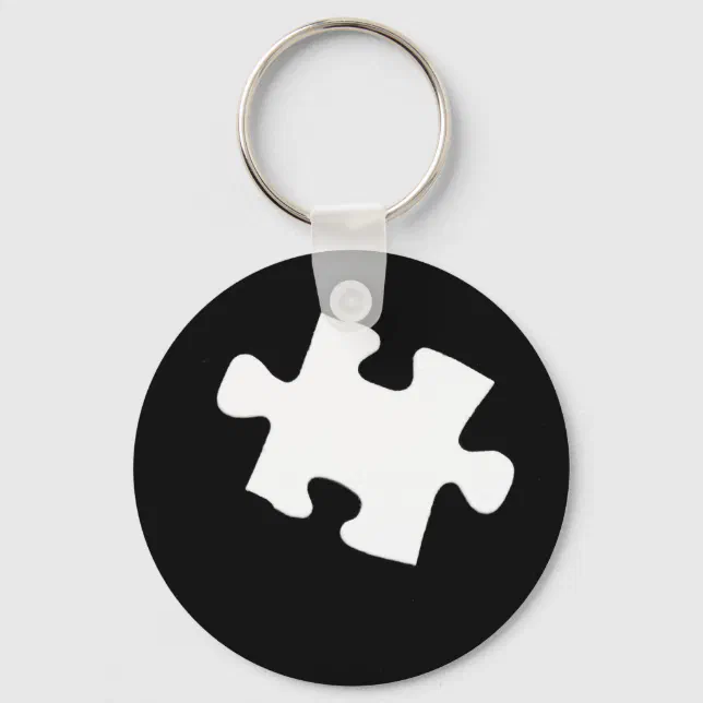 Missing Puzzle Piece Keychain | Zazzle