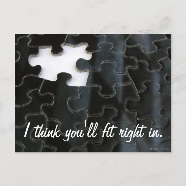 Missing Puzzle Piece Postcard | Zazzle.com