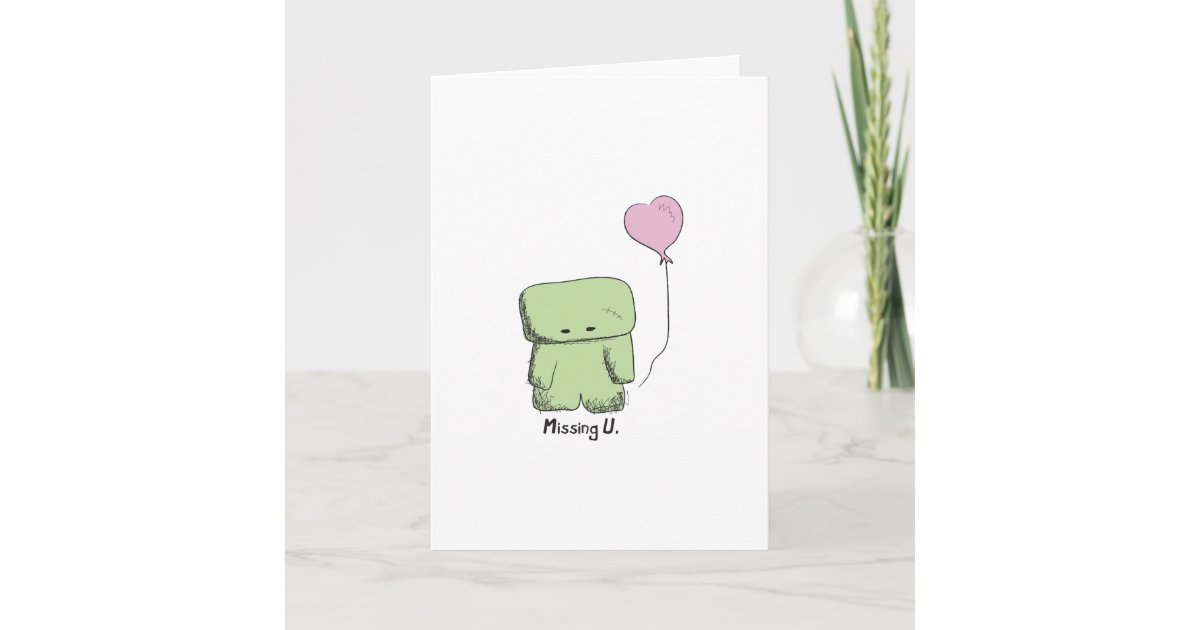 Missing U Card | Zazzle