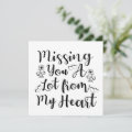 Missing you a lot from my heart invitation | Zazzle