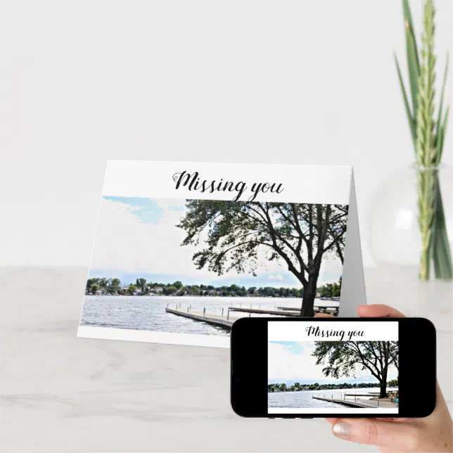 **MISSING YOU** AT THANKSGIVING HOLIDAY CARD | Zazzle