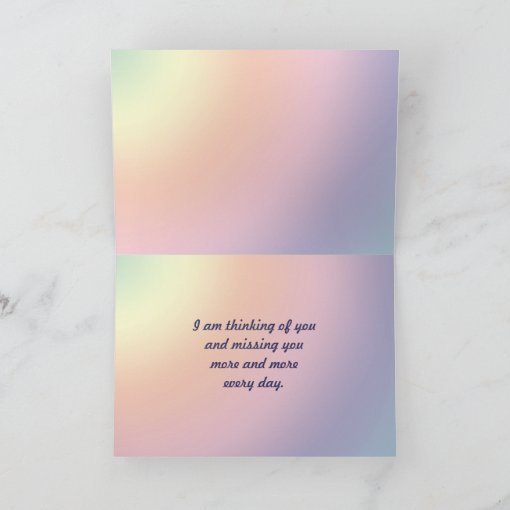 Missing you card for daughter with forget me nots | Zazzle