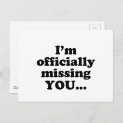 missing you postcard | Zazzle