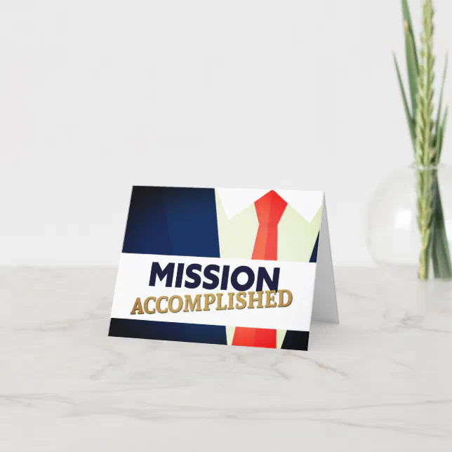 Mission Accomplished Thank You Card | Zazzle