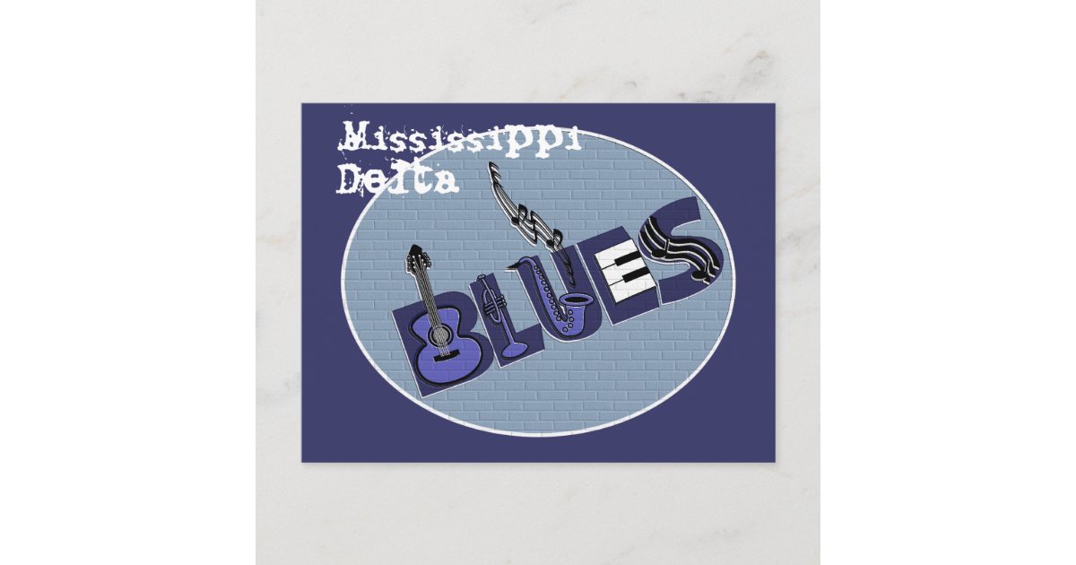 Mississippi Delta Blues Postcard | Zazzle