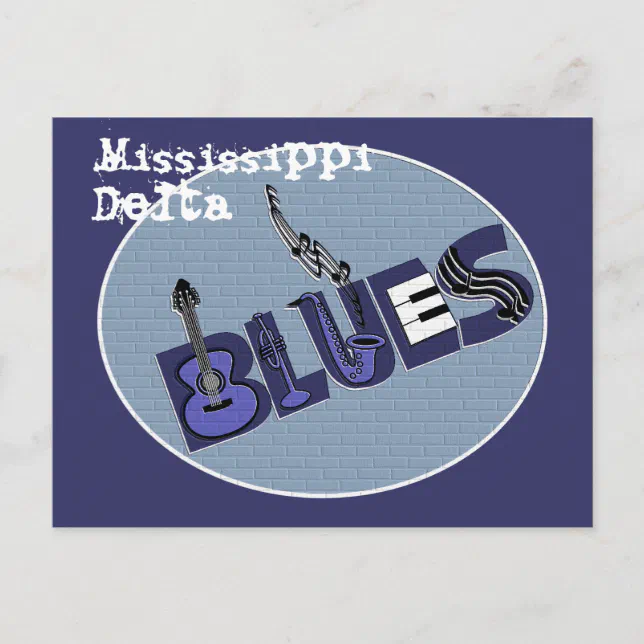 Mississippi Delta Blues Postcard | Zazzle