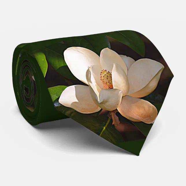 Mississippi, Louisiana Southern Magnolia Neck Tie | Zazzle