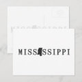 Mississippi Map Shaped Letter State Word Art Postcard | Zazzle