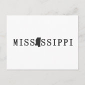Mississippi Map Shaped Letter State Word Art Postcard | Zazzle