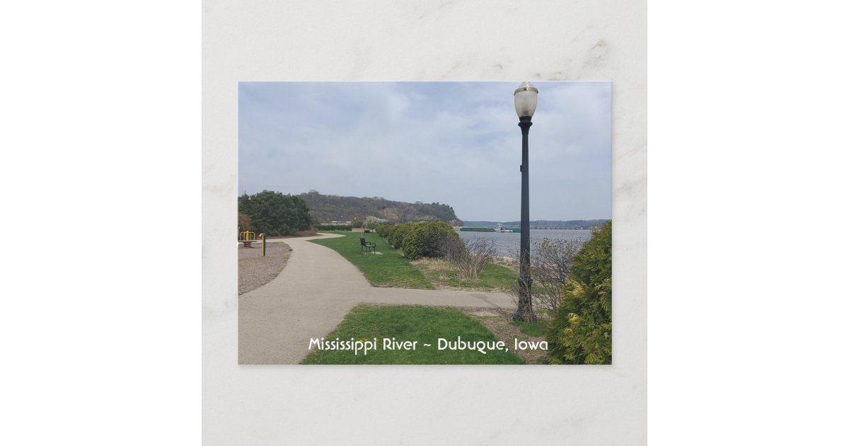 Mississippi River, Dubuque, Iowa Photo Postcard | Zazzle