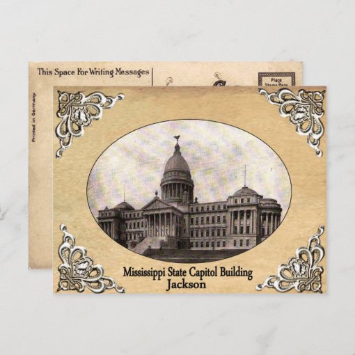 Mississippi State Capitol Old Postcard | Zazzle