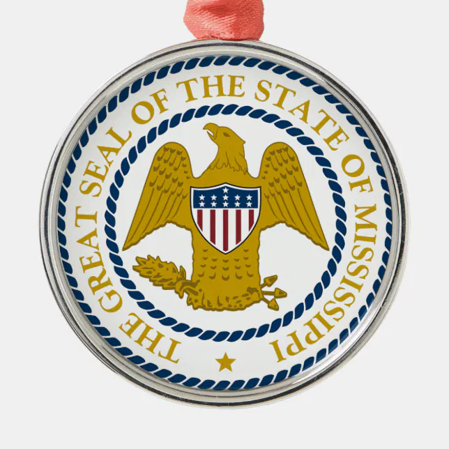 Mississippi State Seal Metal Ornament | Zazzle
