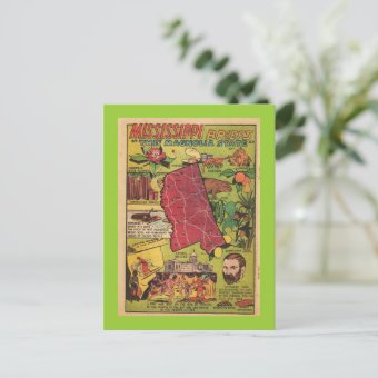 Mississippi the Magnolia State Postcard | Zazzle