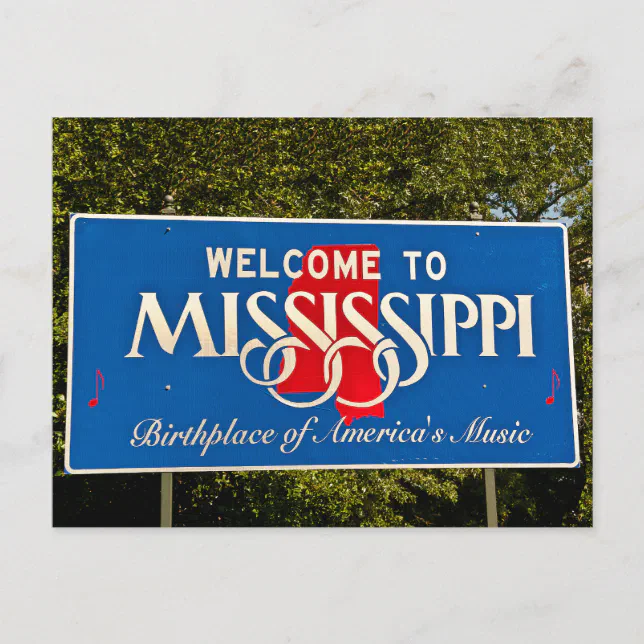 Mississippi Welcome Sign Postcard | Zazzle