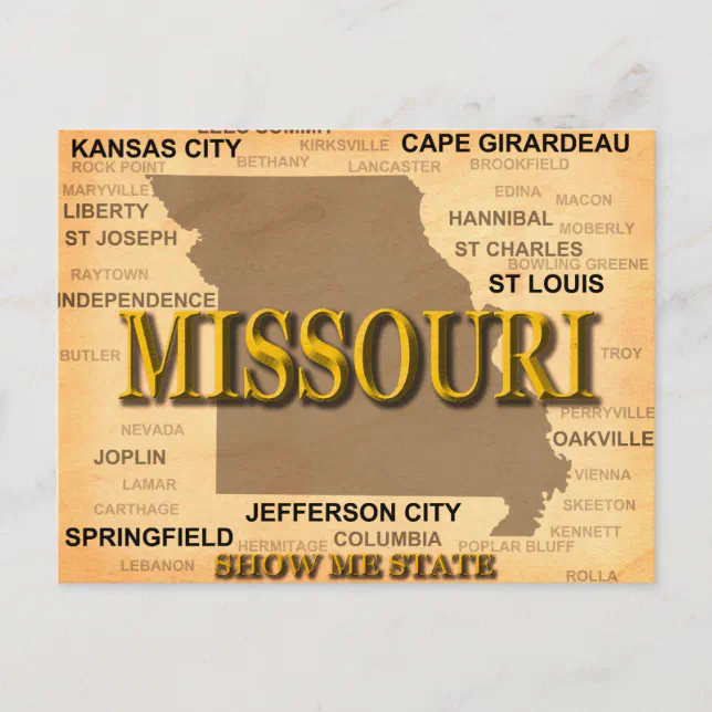 Missouri Antique Map Postcard | Zazzle