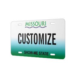 Missouri Custom License Plate | Zazzle