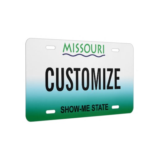 Missouri Custom License Plate | Zazzle