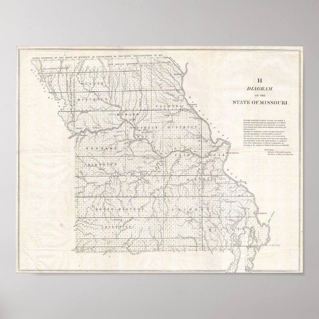 Missouri Map Poster | Zazzle